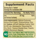 Spring Valley Iron Tablets, 27 mg, 250 Count - Walmart.com