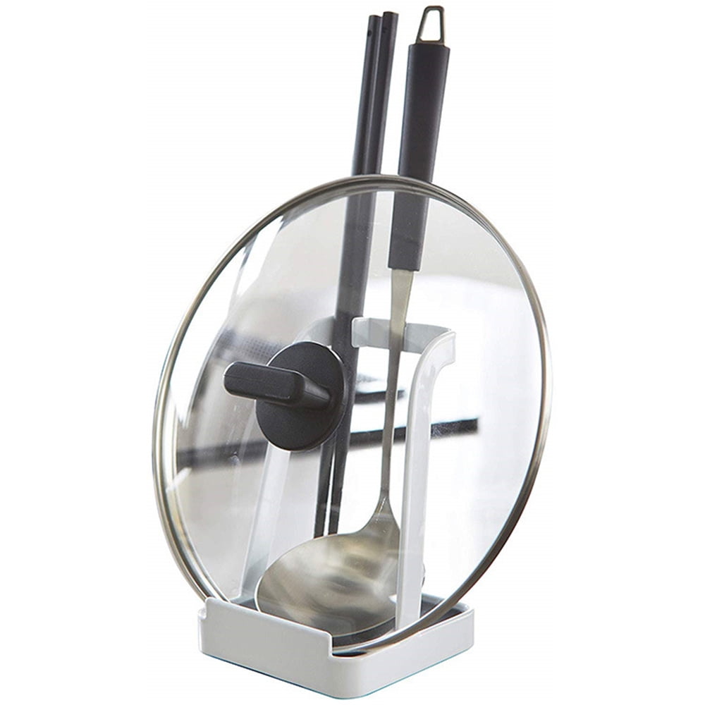 Home Ladle Holder Storage Soup Spoon Tray Lid Stand Spatula Organizer ...