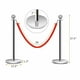 Costway 6Pcs Stanchion Posts Queue Pole Retractable 3 Velvet Ropes ...