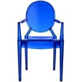Hawthorne Collections 18.5" Modern Plastic Dining Arm Chair in Blue ...
