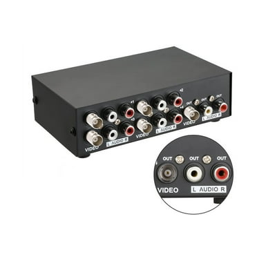 LINEPAUDIO Audio Switcher RCA 2 in 1 Out / 1 in 2 Out A/B Switch Stereo ...