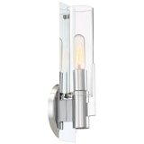 Possini Euro Design Pax Modern Wall Light Sconce Chrome Hardwire 6 ...