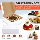 Fit Meal Prep [25 Pack] Pastry Boxes 8x8x3 White Bakery Box for Cookies ...