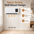 1500W Wall Mounted Space Heater, Electric Indoor Heater With Remote ...