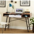 Coaster Company Edison Writing Laptop Desk with Storage and Metal Legs ...