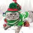 Christmas Striped Cat Sweaters Kitty Sweater for Cats Knitwear,Small ...