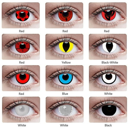 Contact Lenses Crazy Anime Cosplay Colored Contacts Lens Ghost Zombie ...