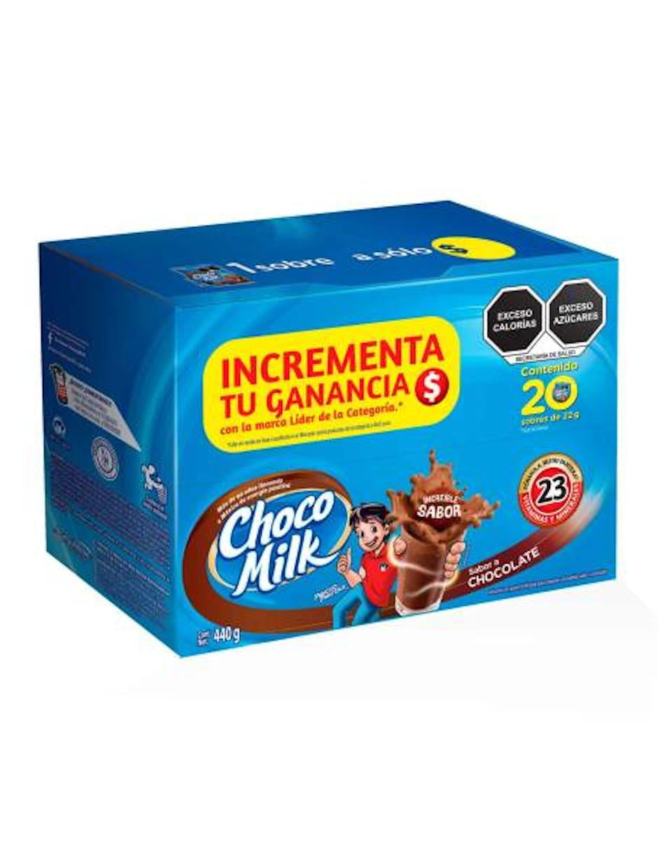 Pack de 20 Chocolate Chocomilk Enriquecido 20/22g Chocomilk 400g ...
