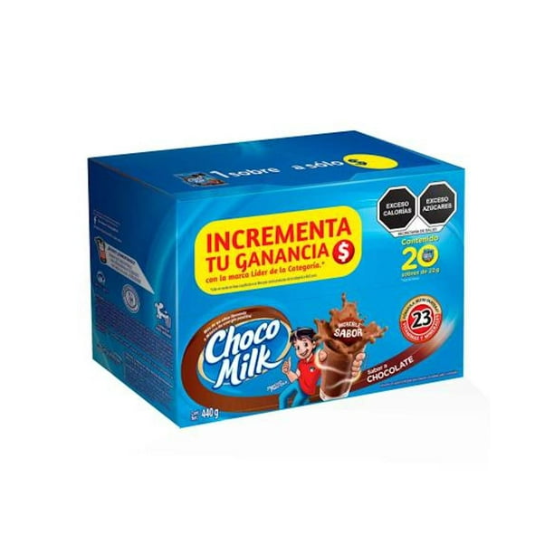 Pack de 20 Chocolate Chocomilk Enriquecido 20/22g Chocomilk 400g ...