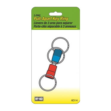 Lucky Line Nickel-Plated Brass 7/8 In. 3-Way Pull-Apart Key Chain 71501 ...
