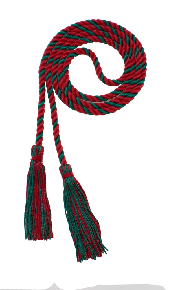Graduation Honor Cord - RED / DK GREEN - Every School Color Available ...