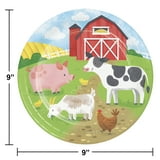 Farm Animals Party Deluxe Tableware and Decorations Kit, Serves 8 ...