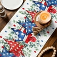 4th of July Table Runner Linen Burlap Table Runner 72 Inches Long Blue ...