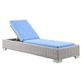 Modway Conway Outdoor Patio Wicker Rattan Chaise Lounge in Light Gray ...