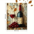 Red Wine Grapes and Bottle Canvas Painting，Suitable for Dining Room ...