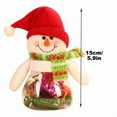 DAMAI Christmas Candy Jars with Snowman Santa Elk Lid, 5.9 Inch Plastic ...