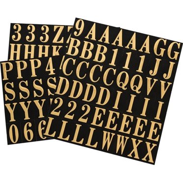 Hillman Group 3 in. Black & Gold Glossy Mylar Square Cut Self Adhesive ...