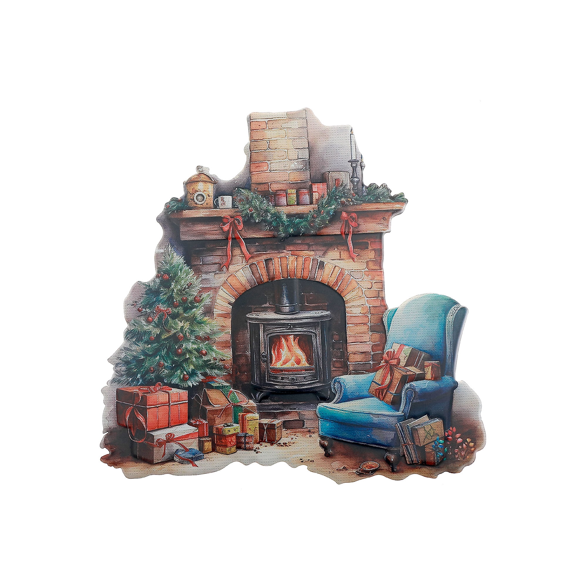 Click here for Ih Casadécor Embossed Metal Sign (Holiday Fireplac... prices