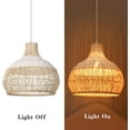 Arturesthome White Rattan Pendant Light, Wicker Hanging Ceiling Light ...