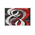 Abstract Wave Sun Shade Sail 6.5'X10' Red Black White Line UV Block ...