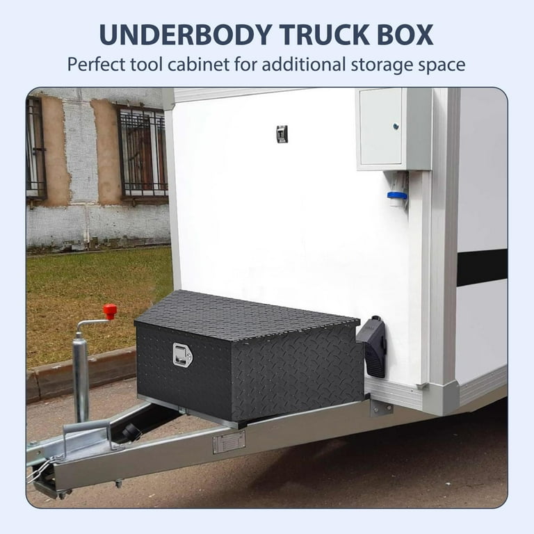 Travel Trailer Tongue Storage Box 29Inch Aluminum Tool Box,Heavy Duty