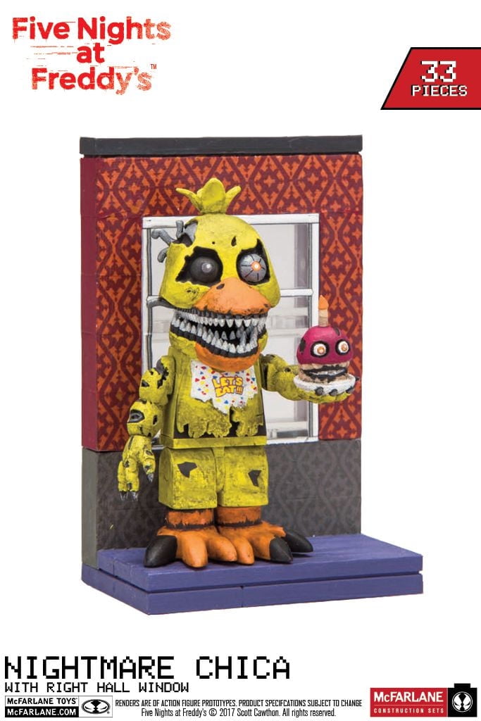 Mcfarlane Toys Five Nights at Freddy's Nightmare Chica with Right Hall ...