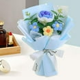 Crochet Rose Bouquet Knitted For Her Eternal Flower Arrangement Home ...