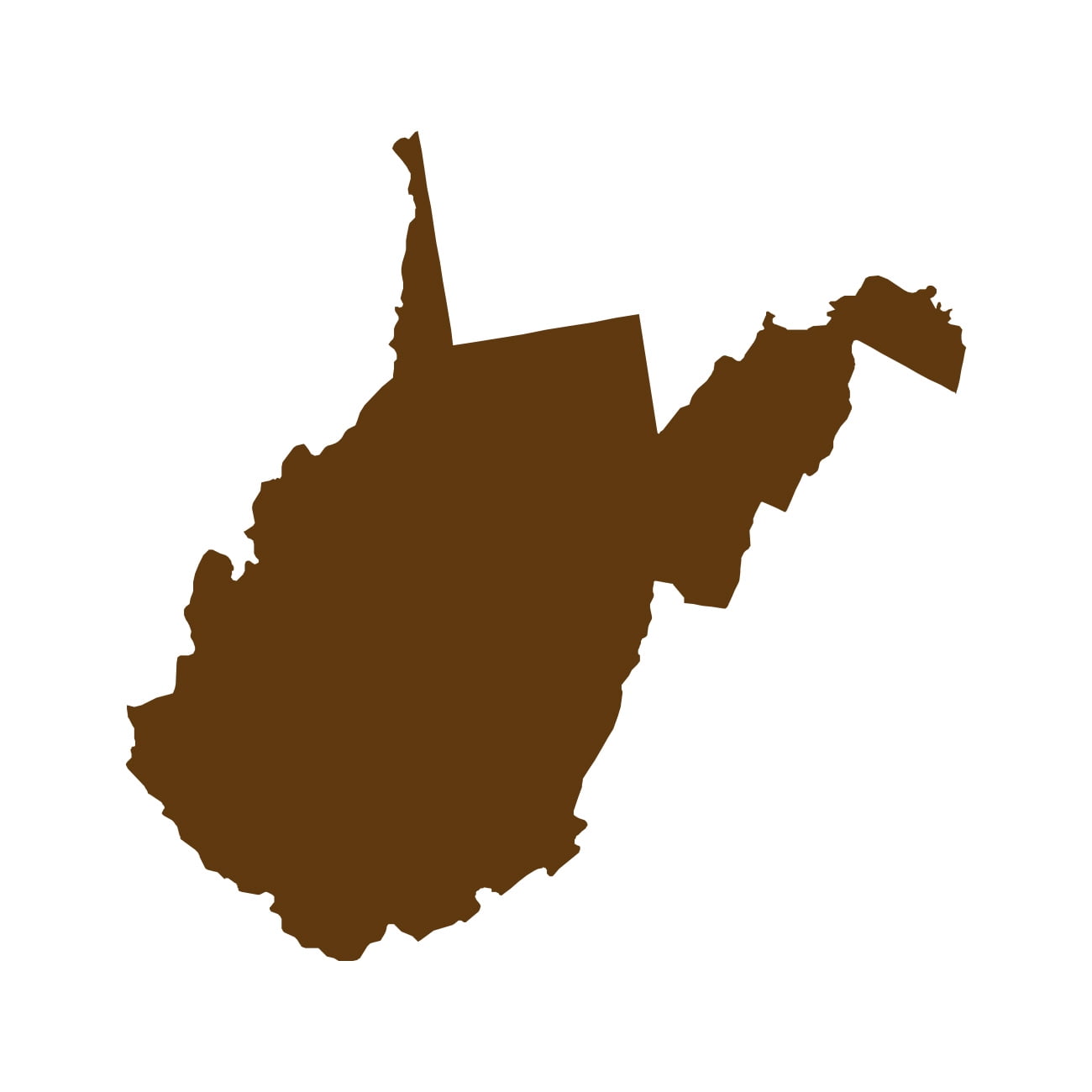 West Virginia Shaped Sticker Decal Die Cut - Self Adhesive Vinyl ...