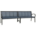 vidaXL Outdoor Patio Bench Garden Park Bench for Backyard Deck Steel ...