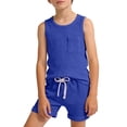 CAIVO Children Boys Sleeveless Crew Neck Tank Tops With Shorts Set Kids ...