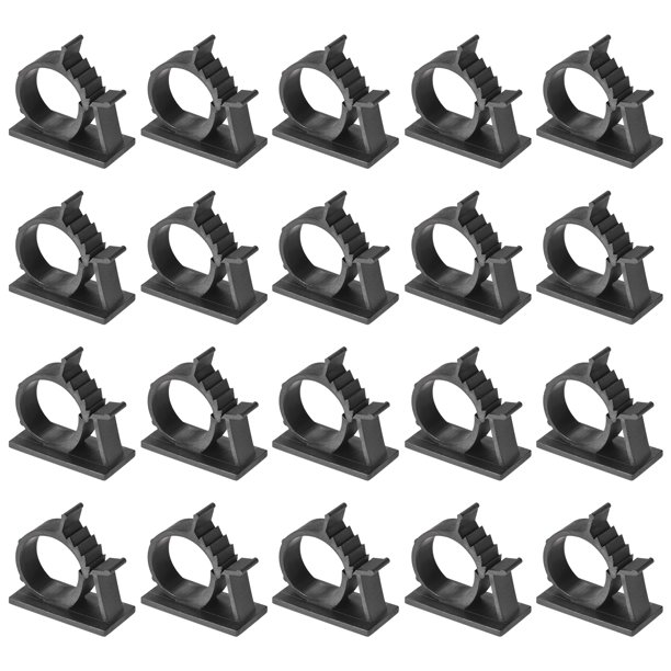 Adjustable Cable Clips, 20 Pack 22-25mm Self-Adhesive Cable Clamp Wire ...
