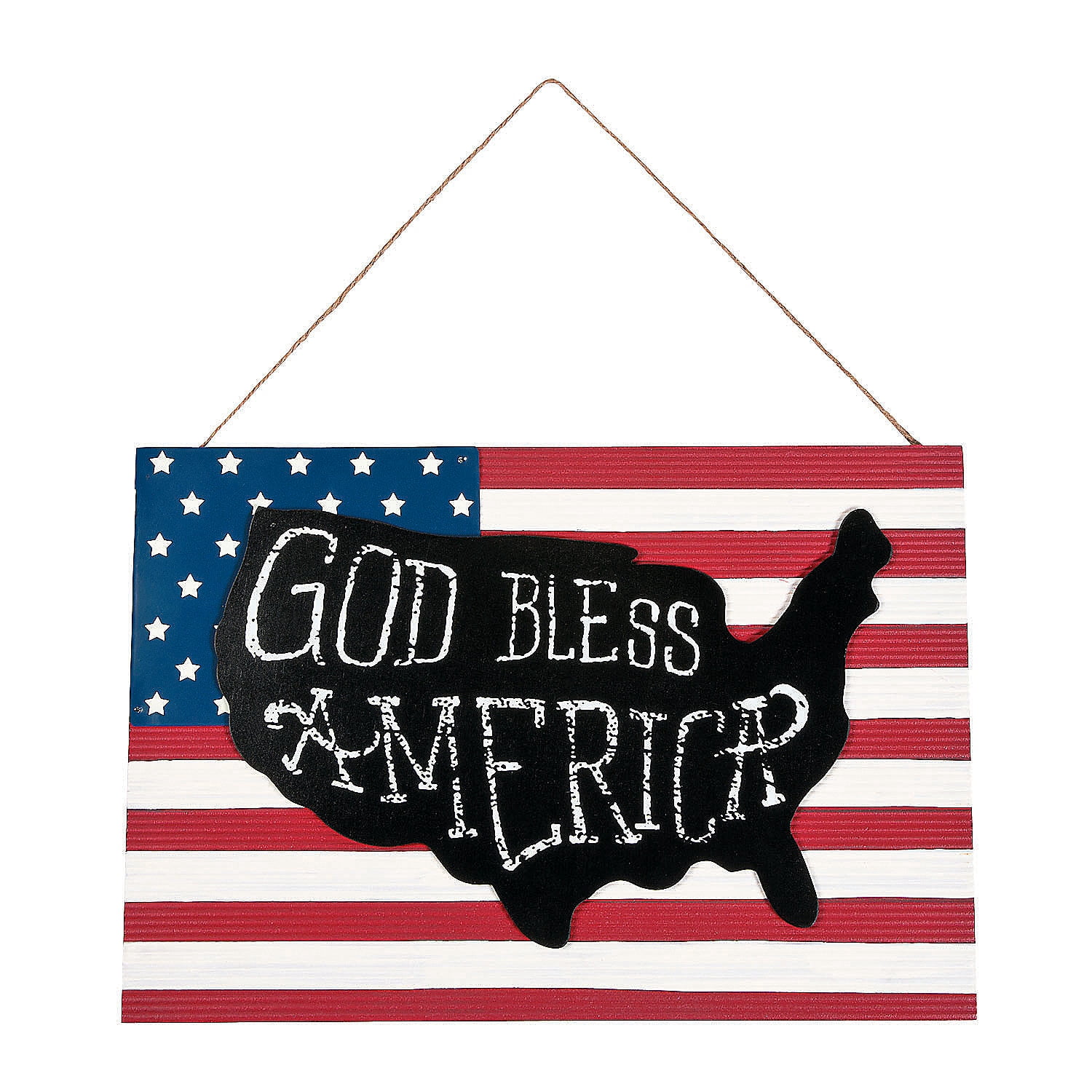God Bless America Wooden Flag Sign - Home Decor - 1 Piece - Walmart.com