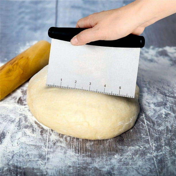Dough Stainless Steel Pastry Cutter - Multipurpose Bench Scraper ...