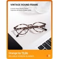 Blue Light Blocking Glasses Men Women Thick Round Rim Frame Eyeglasses ...