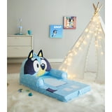 Bluey Plush 2-in-1 Flip Out TV Chair for Children in Vibrant Blue ...