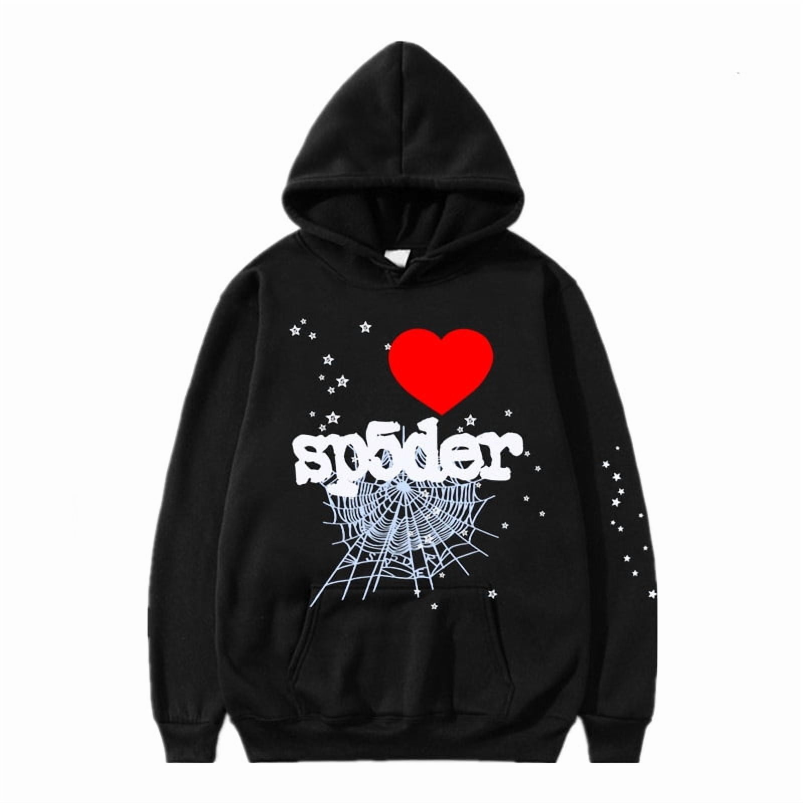 Click here for Xianqi Y2k Aesthetic Cobweb Spider Graphic Hoodie... prices