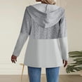 Aellinatey Women's Hooded Color Block Long Sleeve Full Zip Jacquard ...
