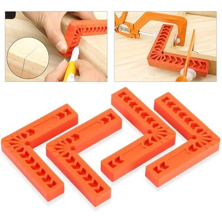 4Pcs 100mm 90 Degree Positioning Square Right Angle Corner Clamps for Woodwork Photo Frame Boxes ...