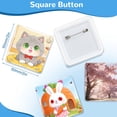 100 Set 2''x2'' Square Pin Button Making Supplies for Square Button ...