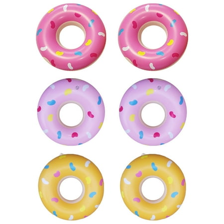 6pcs Inflatable Pool Donuts Mini Donut Inflatables Toys Small Swimming ...