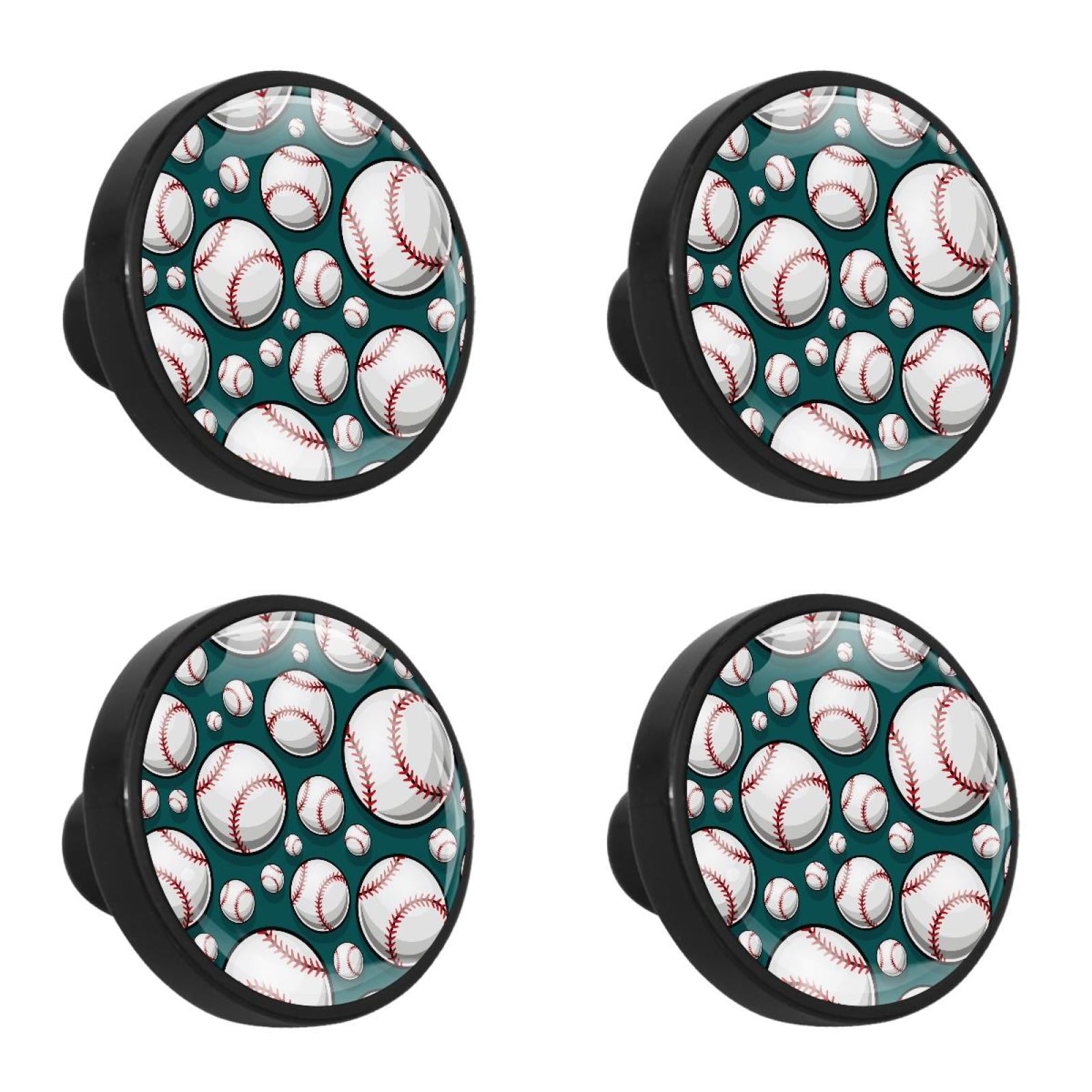 4 Pcs Ball Baseball Knobs for Kitchen Cabinet Cupboard Dresser Bookcase ...