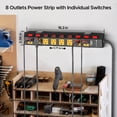 8 Outlet Heavy Duty Power Strip with Individual Switches, 6 FT Cord and ...