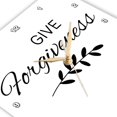 3drose, Give Forgiveness Bible Inspirational Design, 15x15 Wall Clock ...