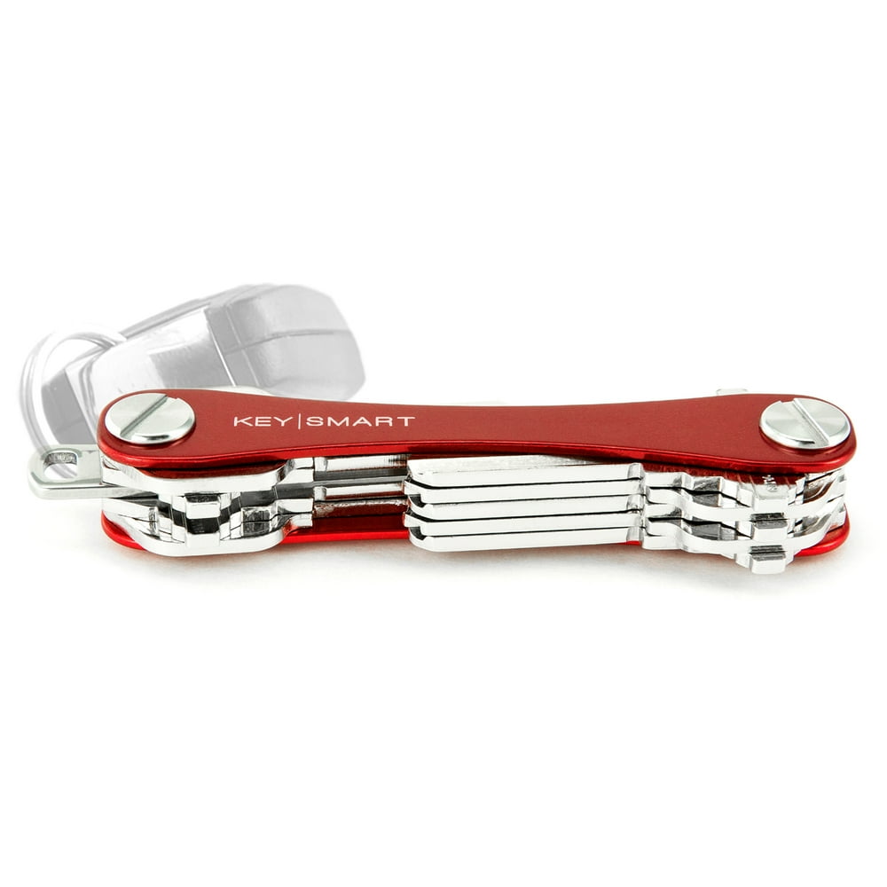 KeySmart - Compact Key Holder (Extended) (2-8 Keys, Red) - Walmart.com ...