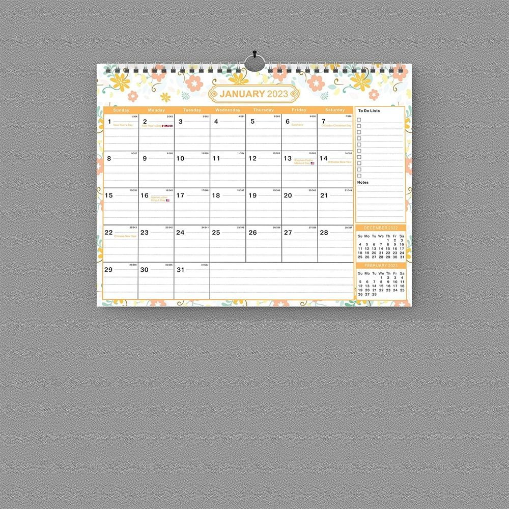 Home Office 18 Monthly Take Notes 2023 Time Planning Countdown Schedule ...