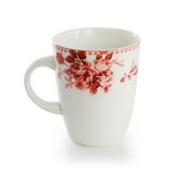Elama Traditional Red Rose 16 Piece Stoneware Dinnerware Set - Walmart.com