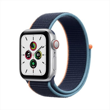 Apple Watch SE Series (2nd Gen) 44mm Silver Aluminum Case with White ...