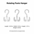 360-Degree Swivel Pants Hanger with Clips, Space-Saving Vertical Closet ...