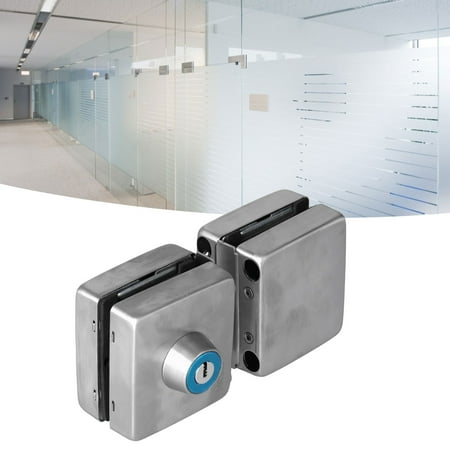 Rdeghly Glass Door Floor Lock,2PCS Push Sliding Gate Lock Split Safety ...