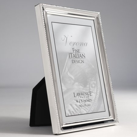 Lawrence Frames 4x6 Picture Frame with Bead Border Design, Silver ...
